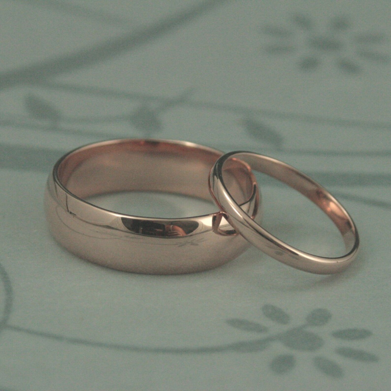 Perfect Pairsolid 14K Gold Wedding Ring Setyour Choice of - Etsy