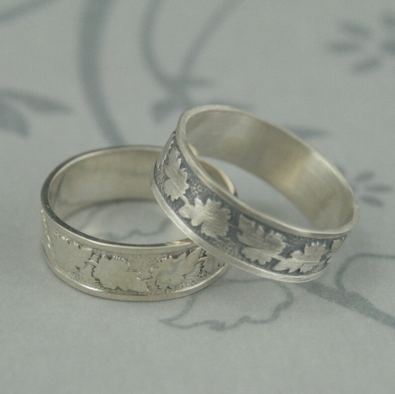 Autumn Ring Fire Maple Ring Mens Wedding Ring Leaf Band Mens - Etsy