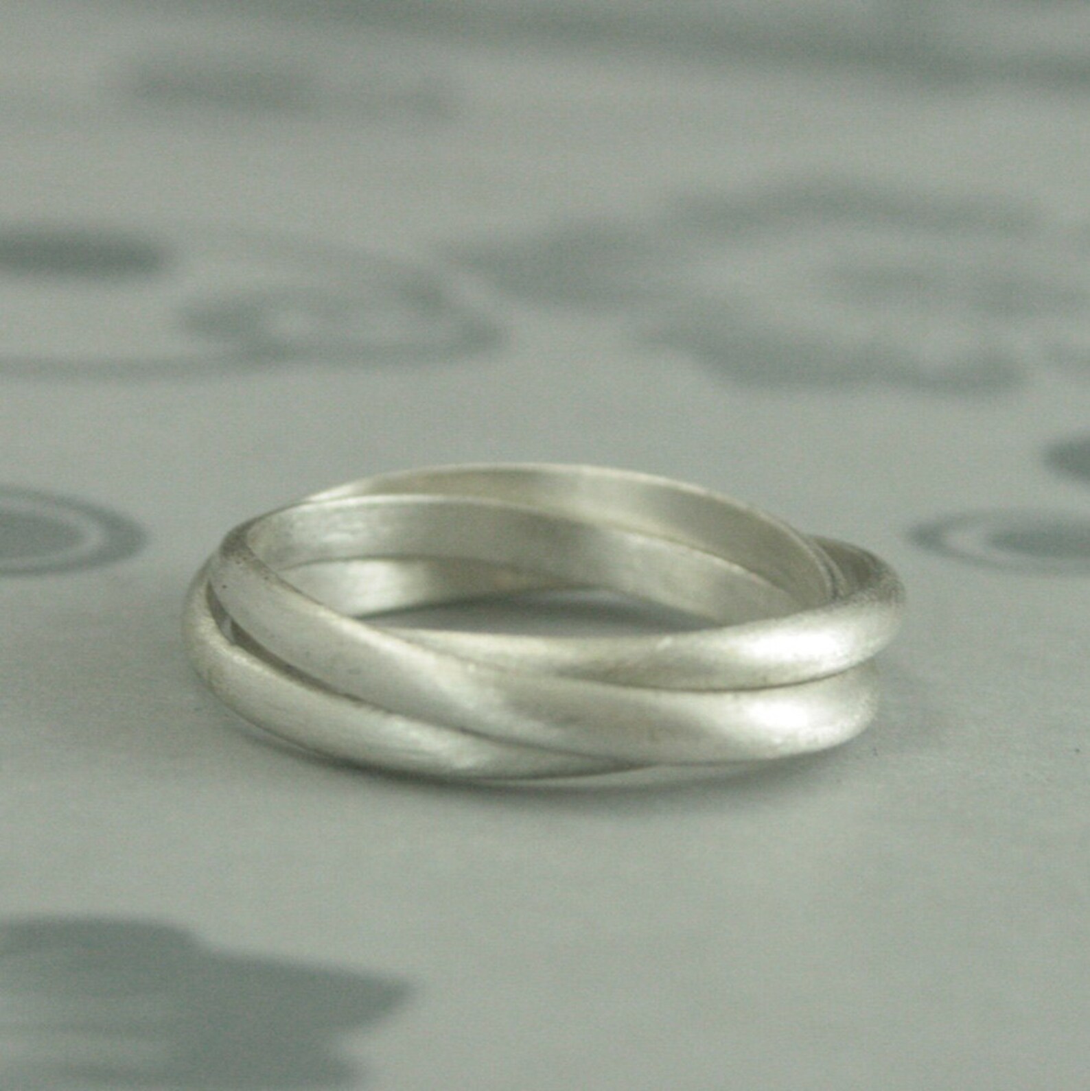 Silver Rolling Ring Sterling Silver Interlocking Ring Silver Wedding ...