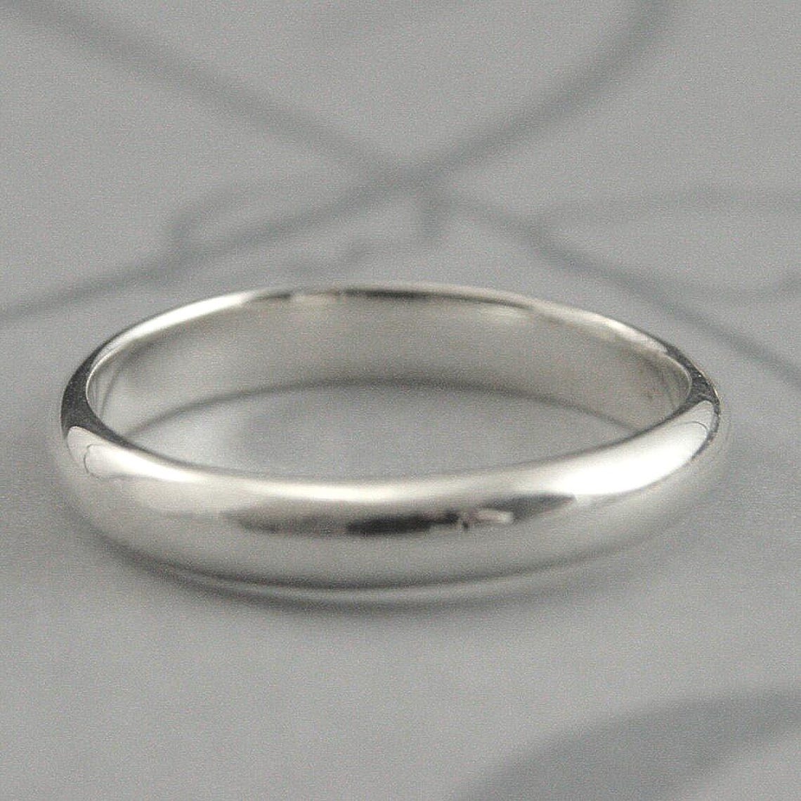 Plain Silver Ring Simple Silver Band 3mm Wide Ring Simple Wedding Band ...