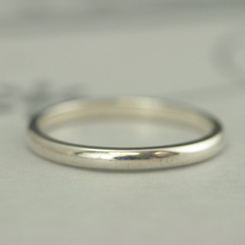 Thick Silver Band - Etsy