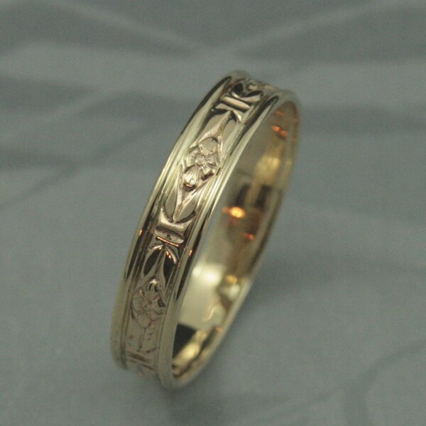 Floral Pattern Ring - Etsy