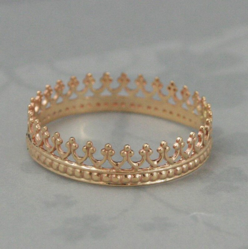 Gold Crown Ringsolid 14K Yellow Gold King Me Ringking for - Etsy