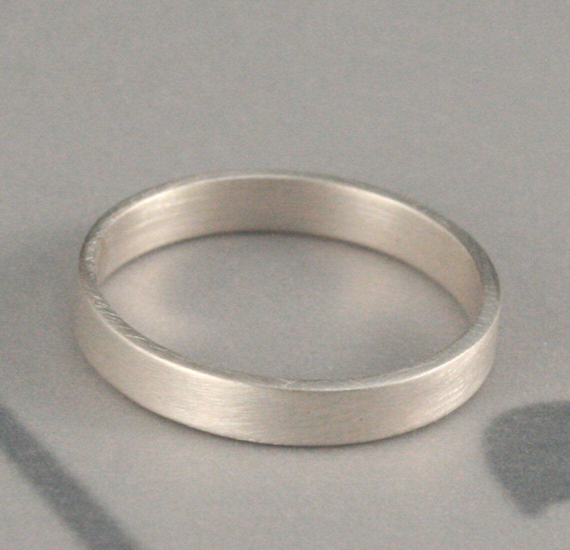 Women's Silver Wedding Ringthe Straight and Narrow Thin - Etsy