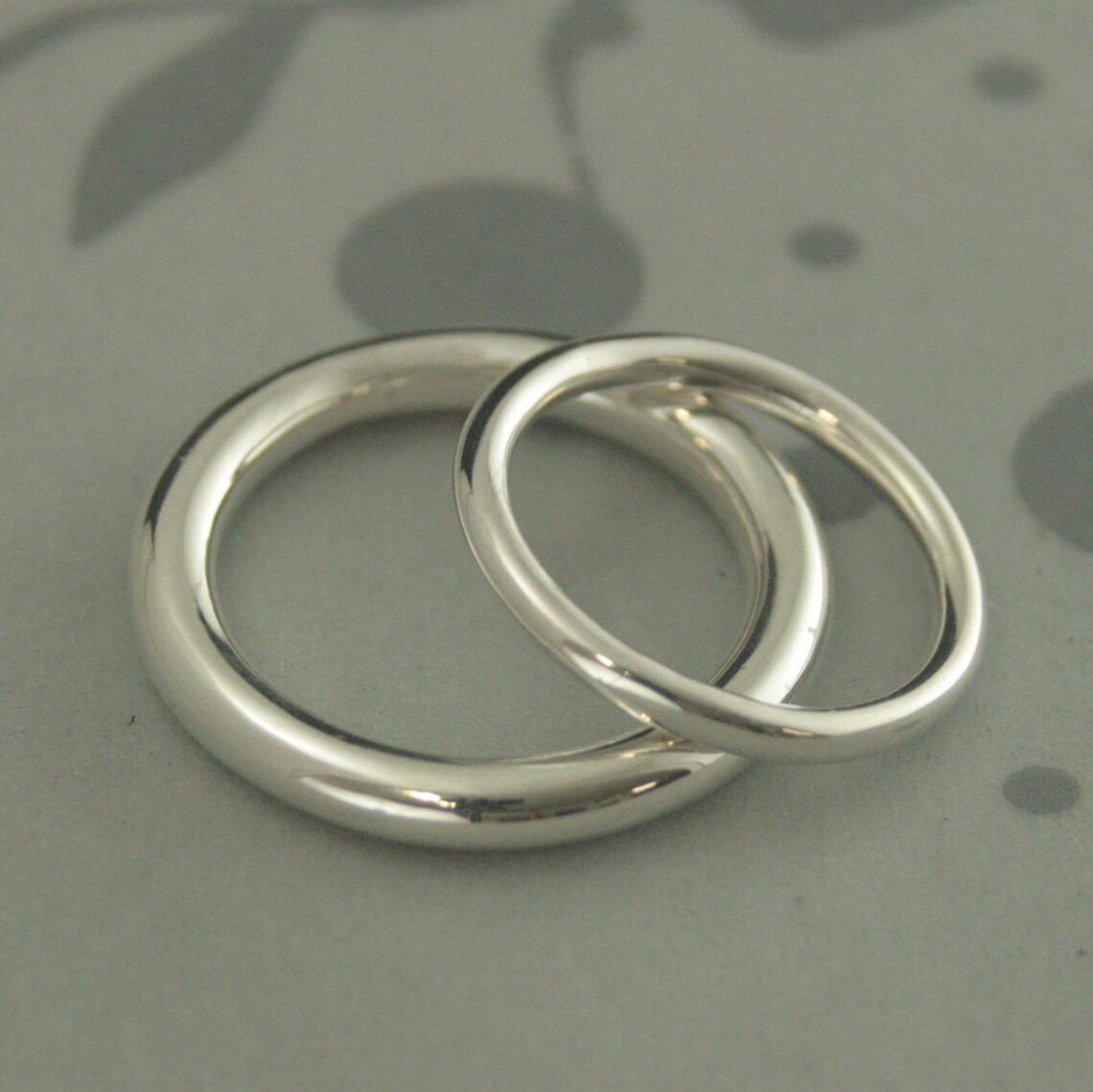 Silver Wedding Rings Full Round Bands 2mm and 3mm Round Rings - Etsy