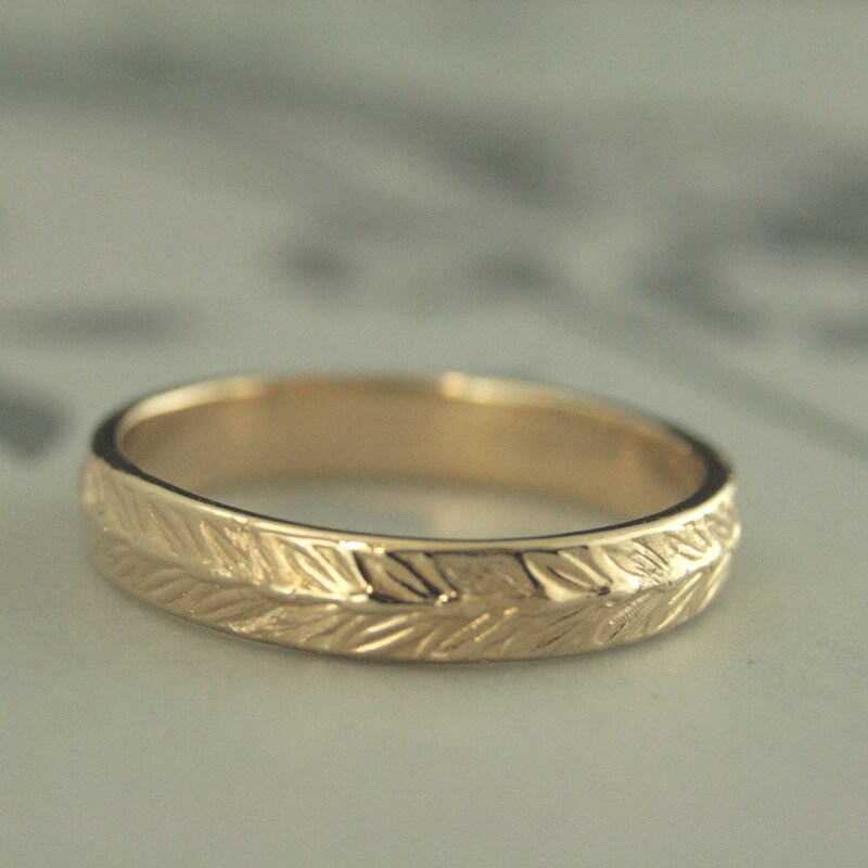 Wheat Pattern Ring - Etsy