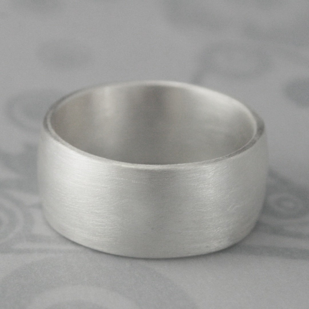 Wide Silver Ring~heavy Ring~sterling Silver Men's Band~10mm Wide Ring ...