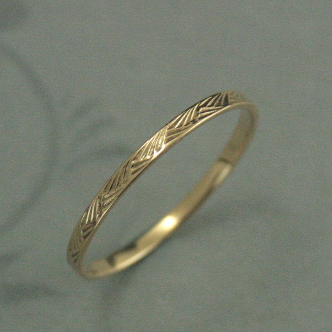 Vintage Style Ring Detailed Ring 14K Gold Ring Patterned Gold Ring ...