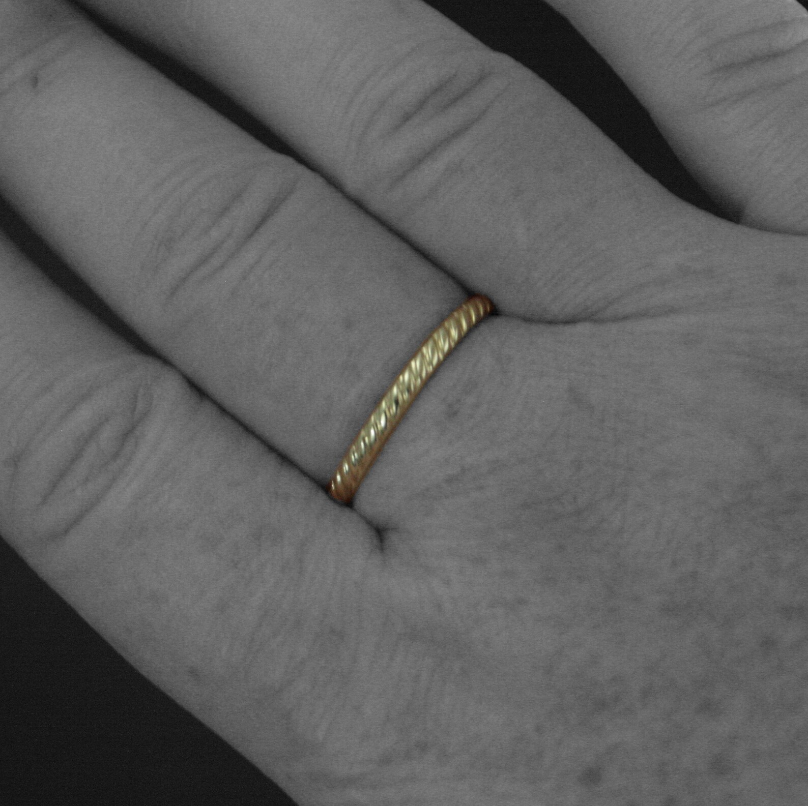 Yellow Gold Twist Ring Gold Rope Band Women's Wedding Ring - Etsy