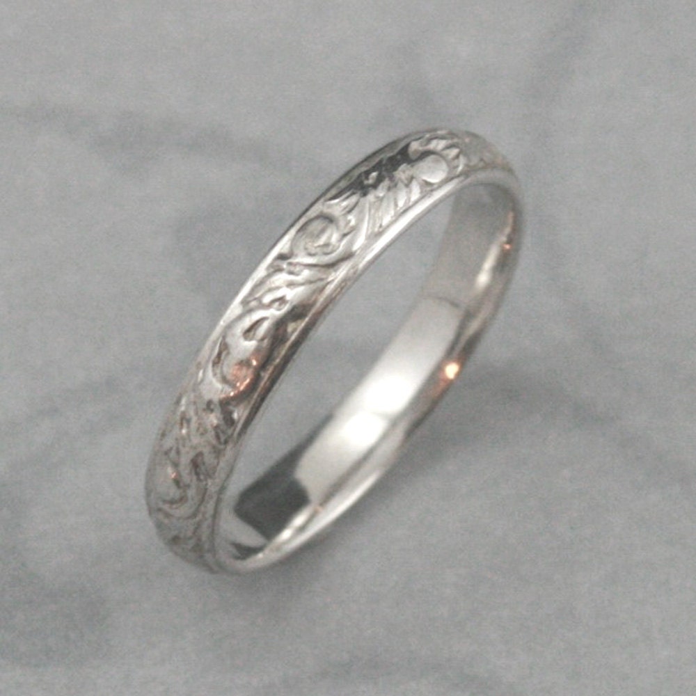 Rose Gold Wedding Ringgoing Baroque Band14k Red Gold | Etsy