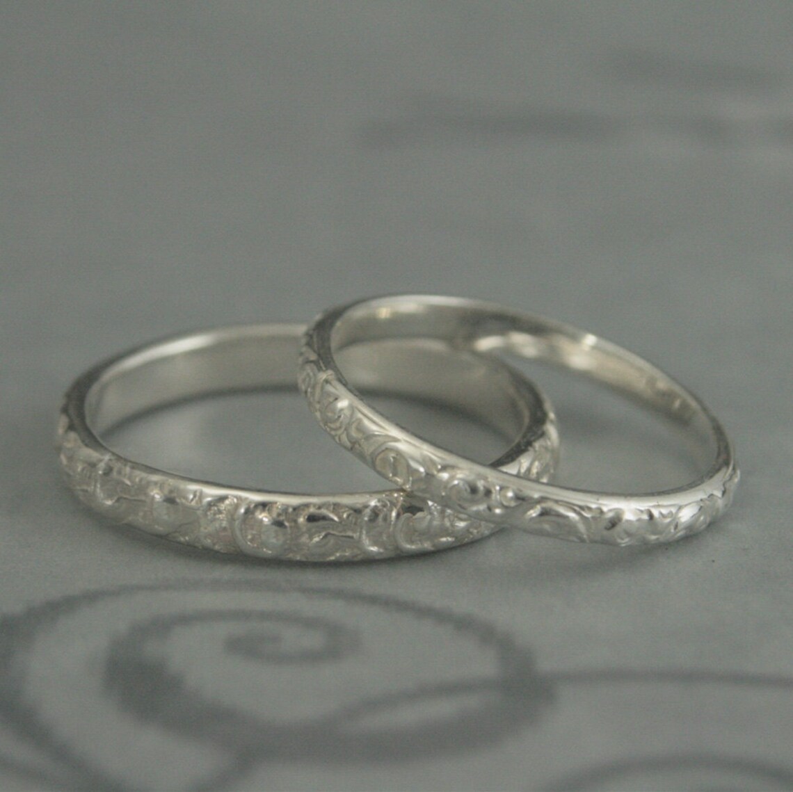 Swirl Ring Vine Band Swirl Embossed Band Pattern Ring Womens - Etsy