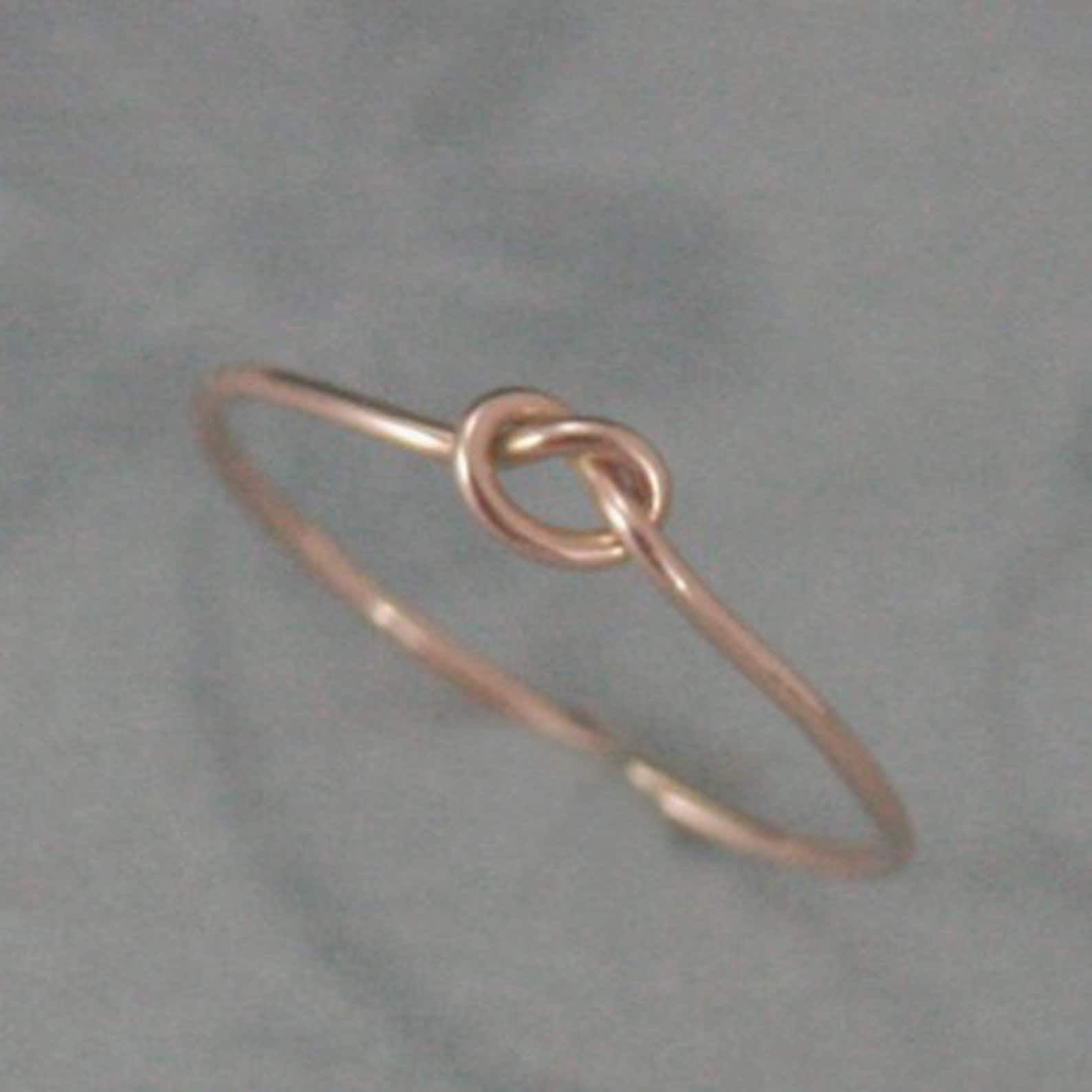 Solid 14K Gold Forget Me Knot Love Knot Ringhandmade Tie the - Etsy