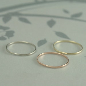 Thin White Gold Band~10k Ring~petite Gold Band~super Skinny Minnie~1mm ...