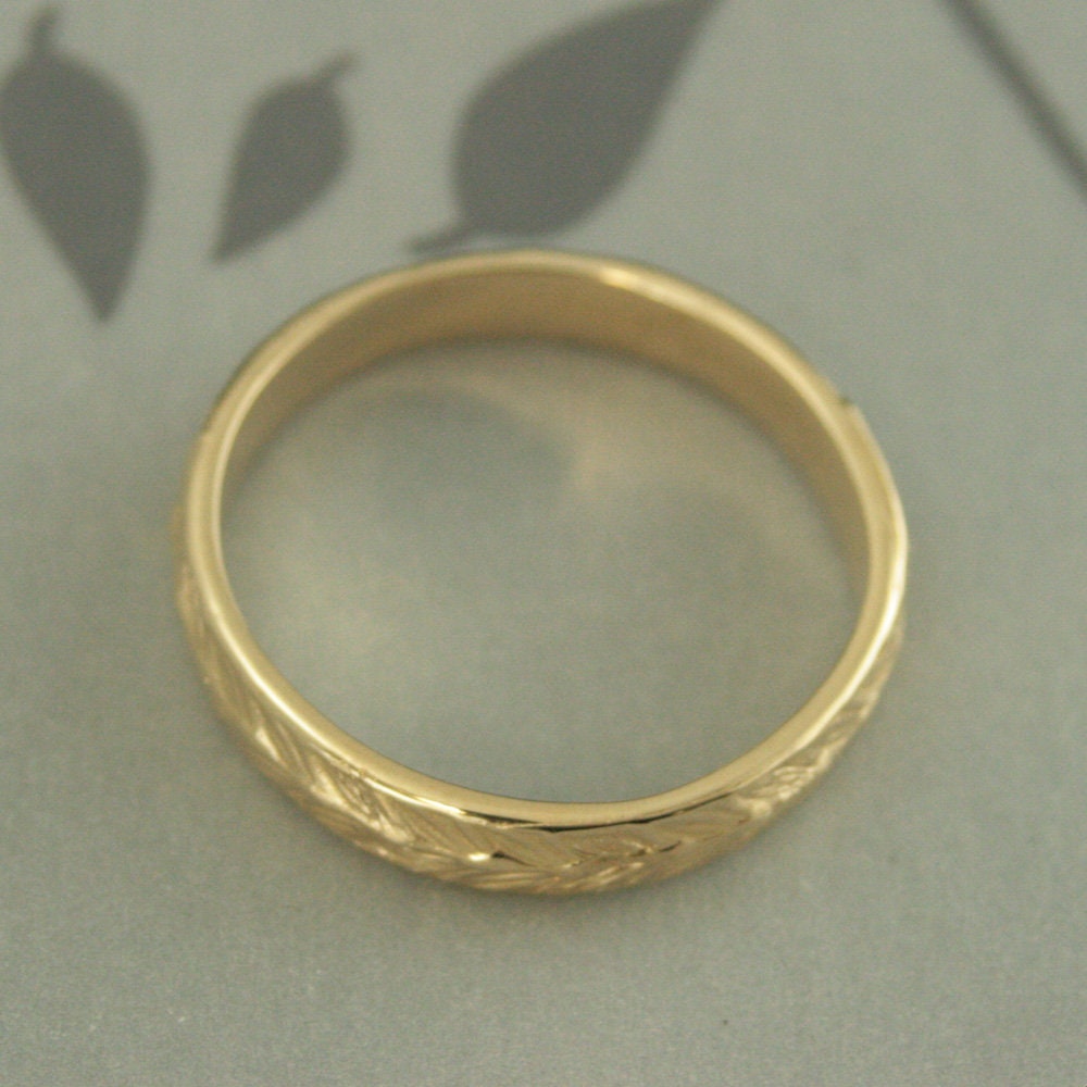 Patterned Band Men's Wedding Ring Women's Wedding Band | Etsy