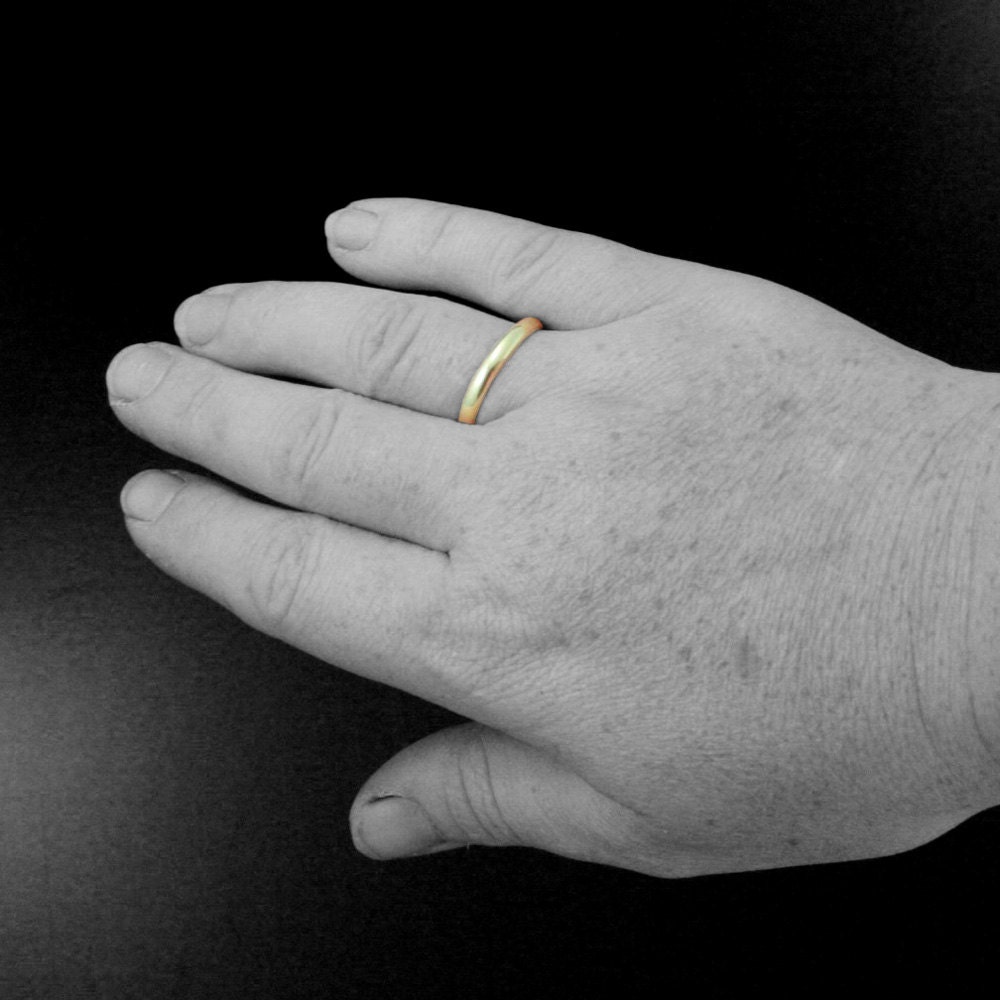 Gold Rings for Women 2.5mm Wide Band 14K Gold Ring Half Round - Etsy