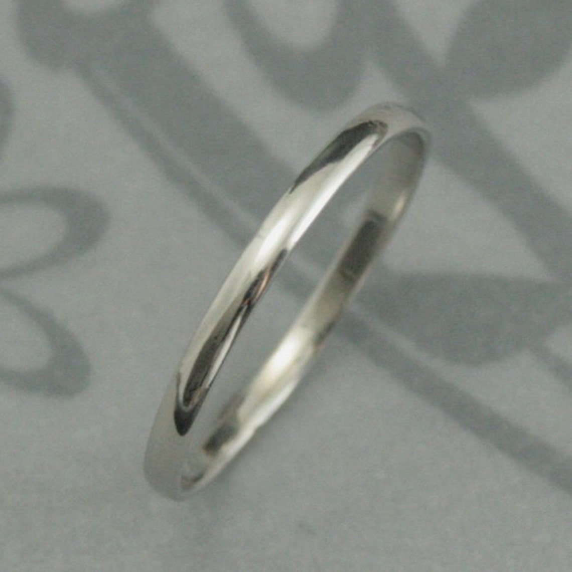 Platinum Wedding Bandthin Platinum Bandwomen's - Etsy