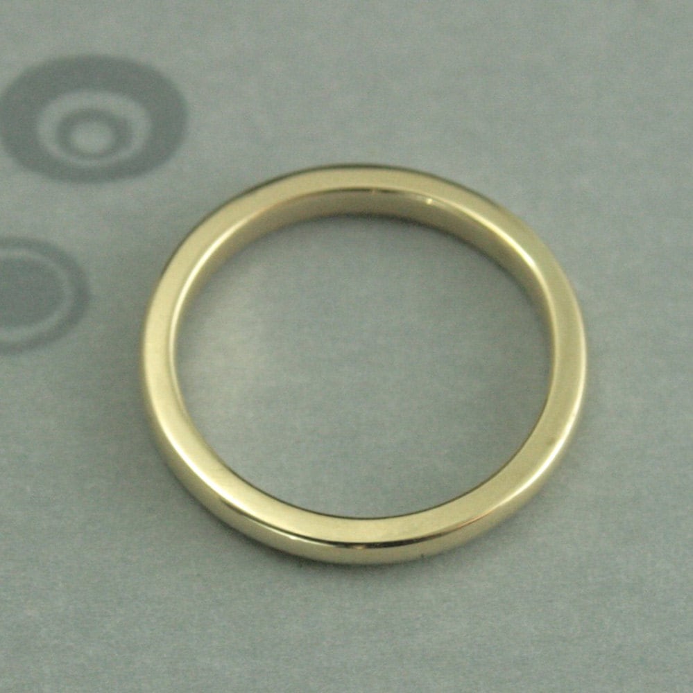 Thick Solid 14K Gold Wedding Band2.5mm by 2mm Rounded Ring | Etsy