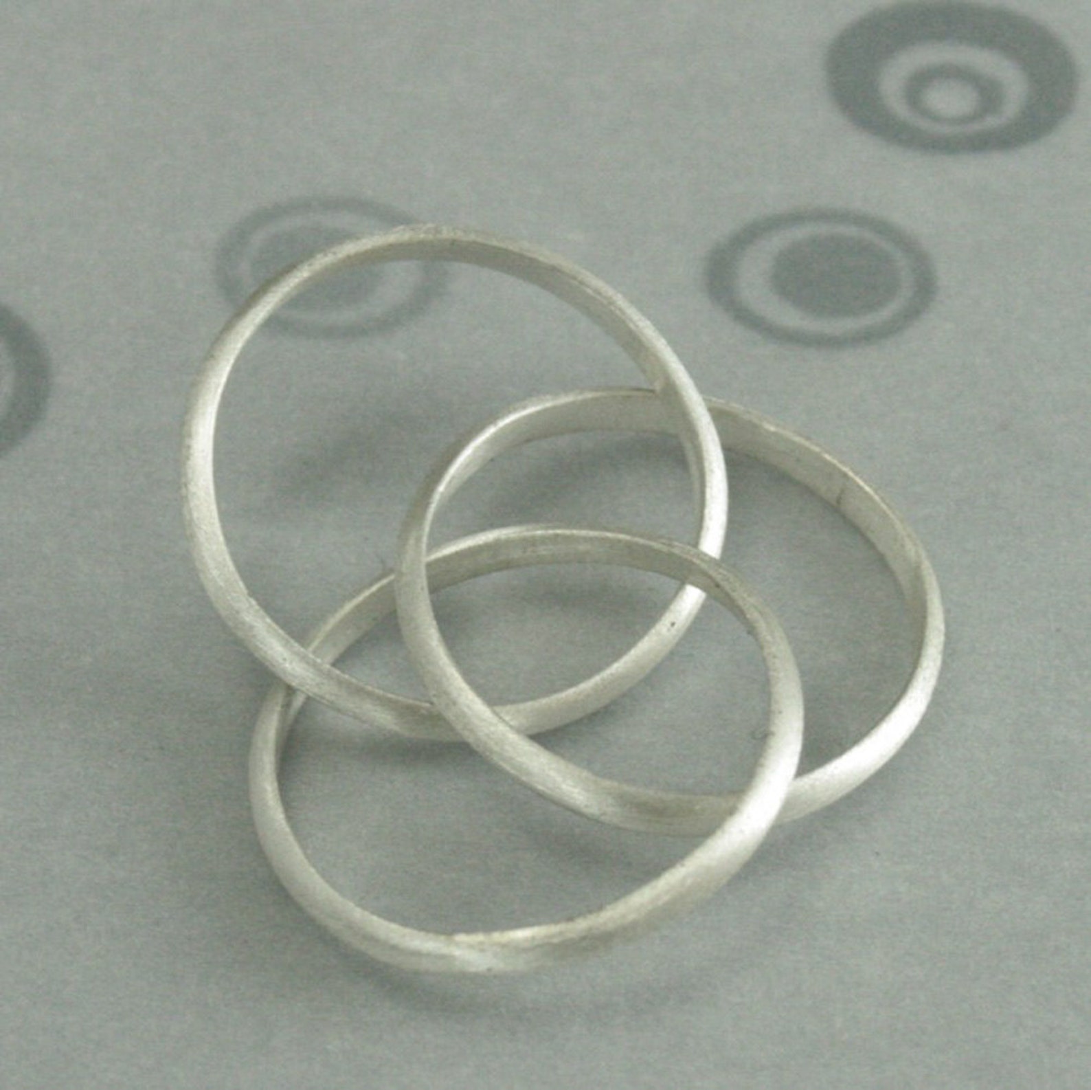 Silver Rolling Ring Sterling Silver Interlocking Ring Silver Wedding ...