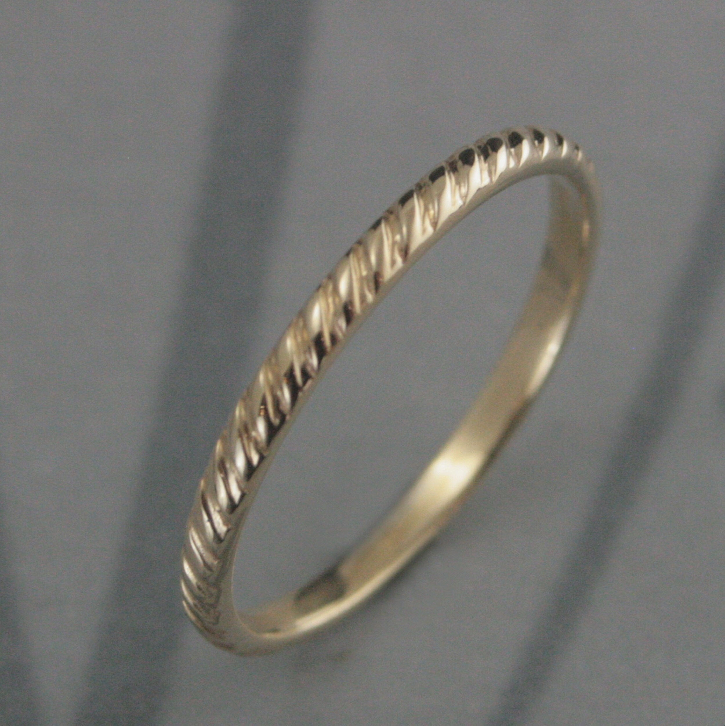 Yellow Gold Twist Ring Gold Rope Band Women's Wedding Ring | Etsy