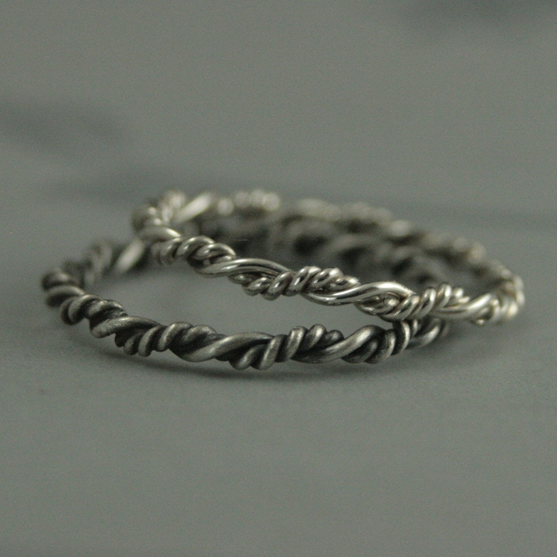 Fancy Twist Ringsilver Twist Bandsilver Twist Ringrope - Etsy