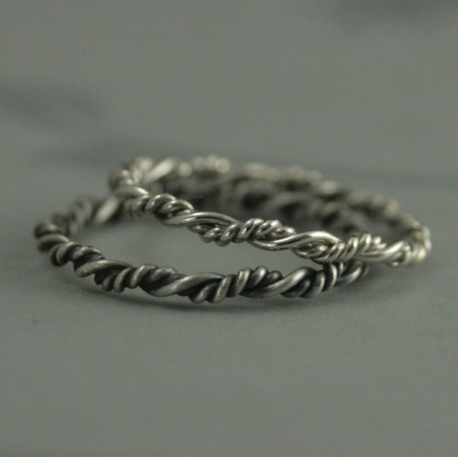 Fancy Twist Ringsilver Twist Bandsilver Twist Ringrope - Etsy