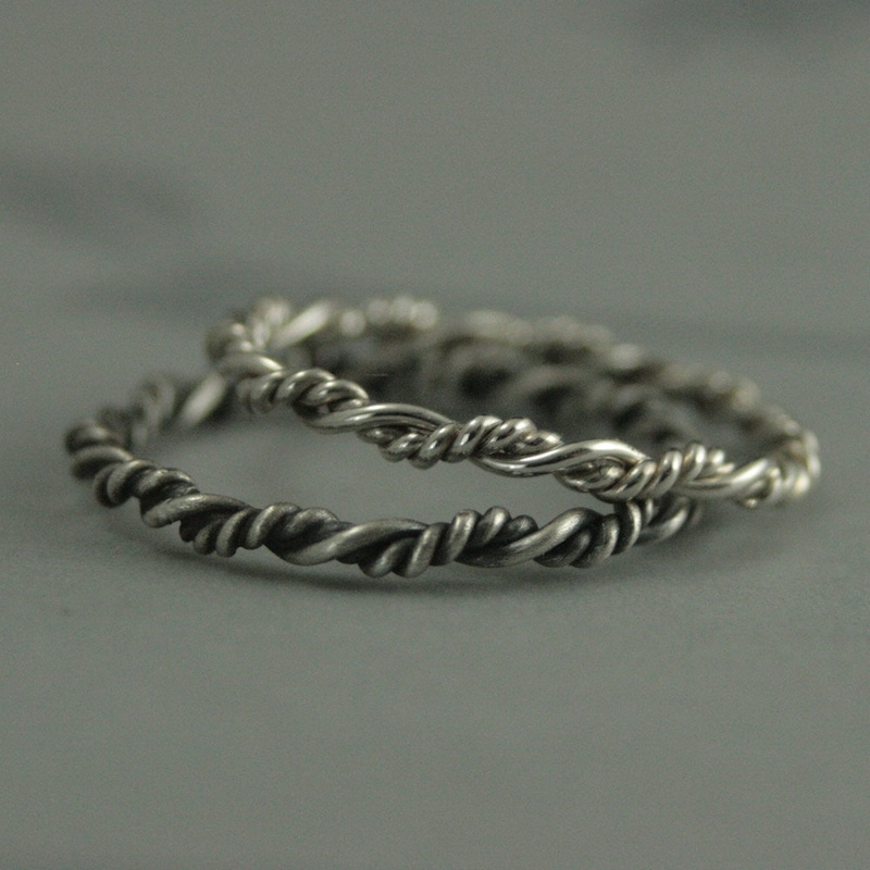 Silver Twisted Ring - Etsy