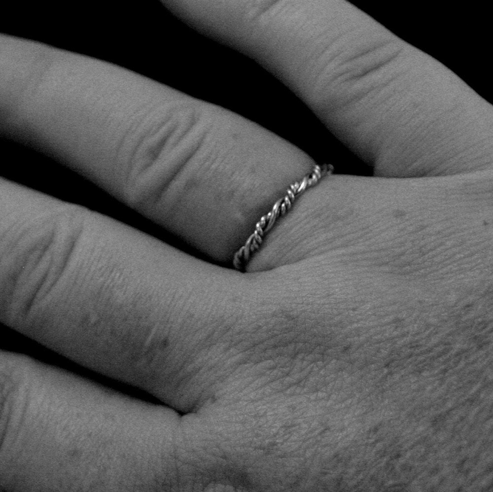 Fancy Twist Ring--silver Twist Band--silver Twist Ring--rope Ring ...