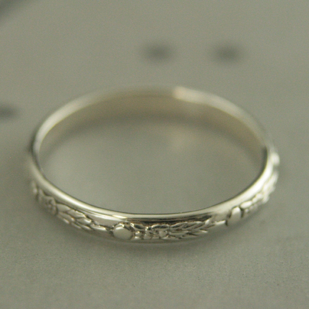 Silver Pattern Band Monet Women's Silver Band Women's - Etsy