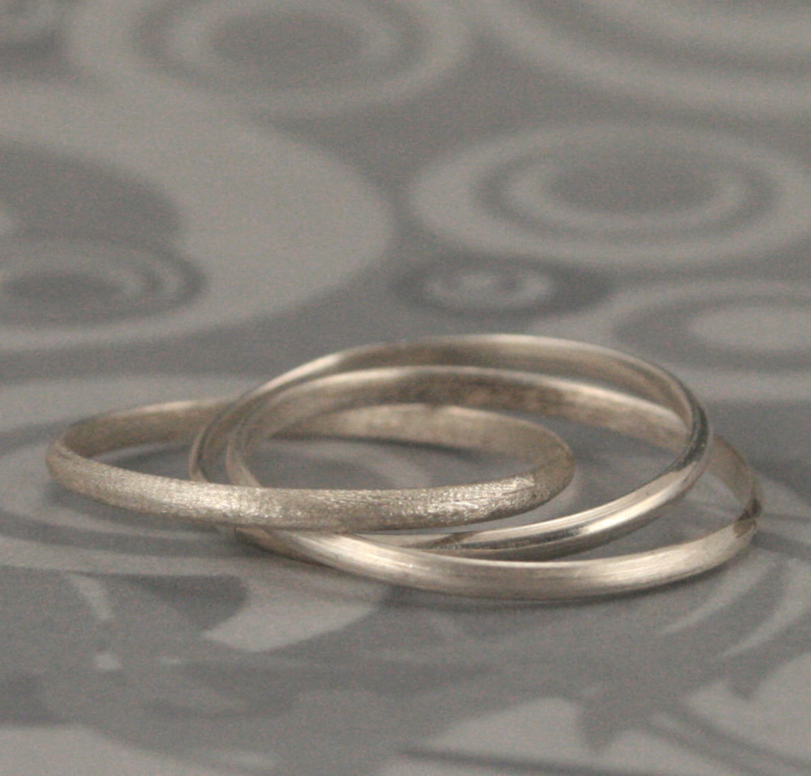 Plain Jane Rolling Ring in Sterling Silver Contrasting - Etsy