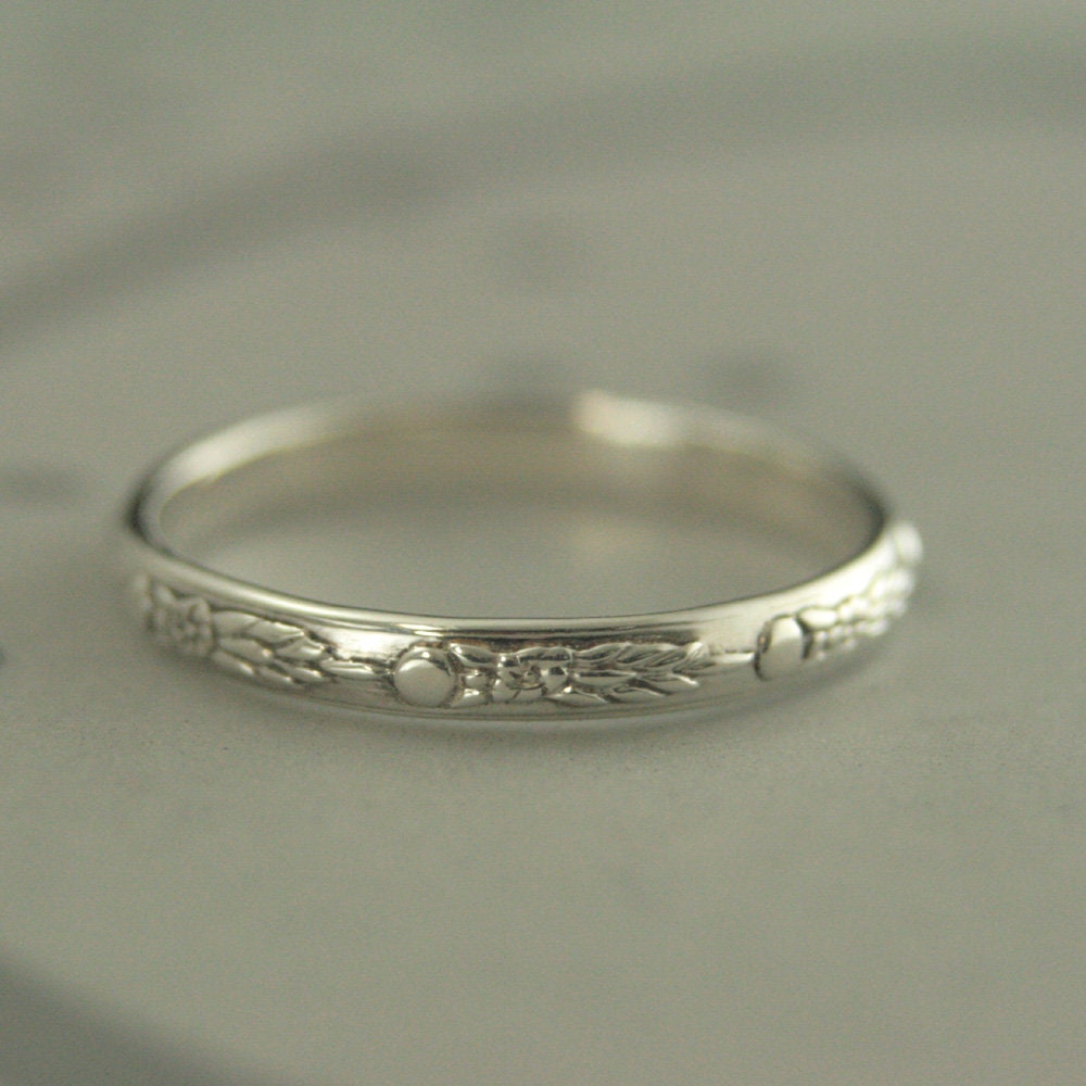 Silver Pattern Band Monet Women's Silver Band Women's - Etsy