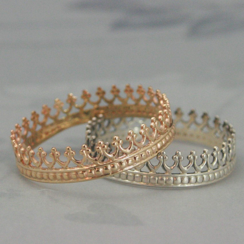 Gold Crown Ringsolid 14K Yellow Gold King Me Ringking for - Etsy