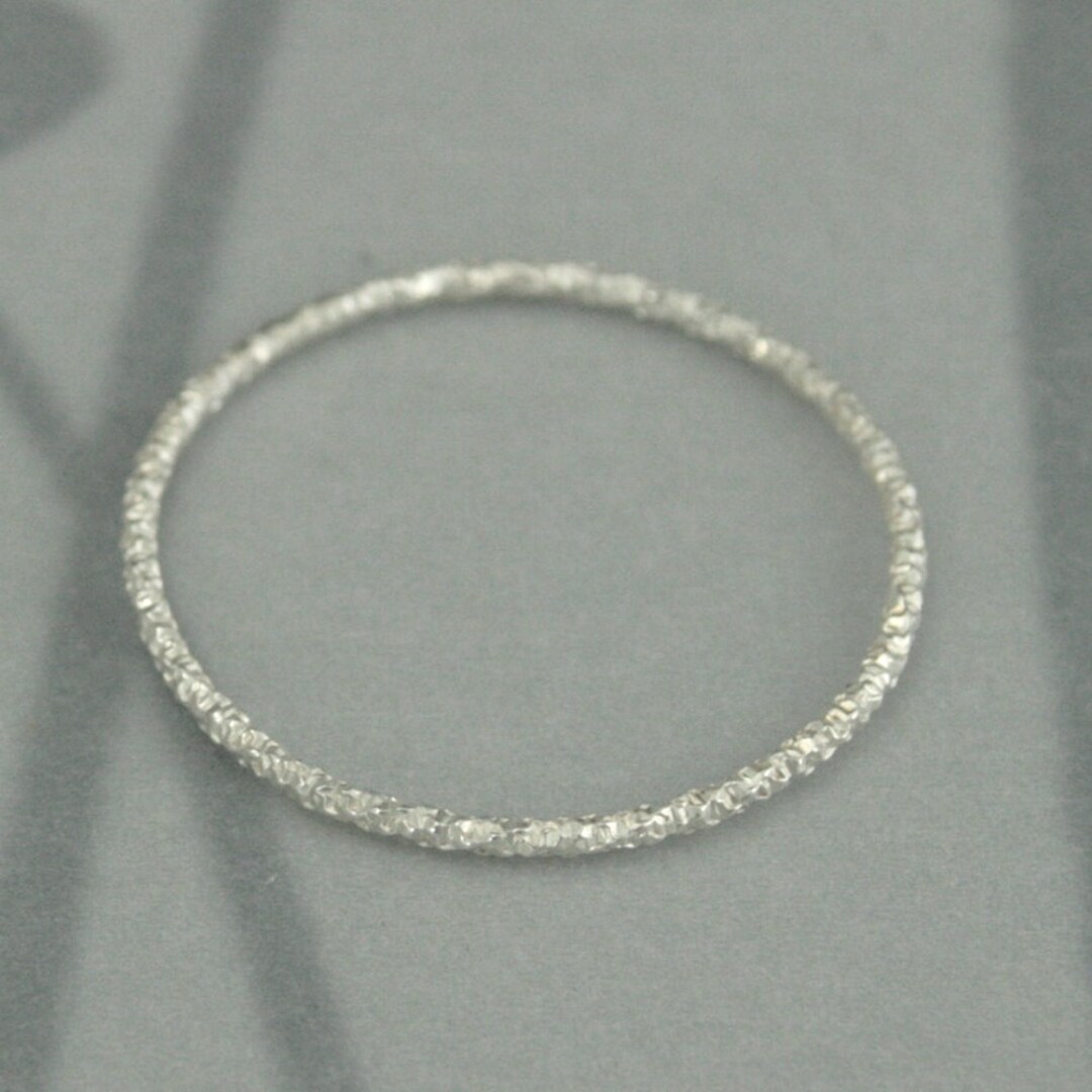 Tinsel Ring--tiny Sterling Silver Textured Stacking Ring--sterling ...