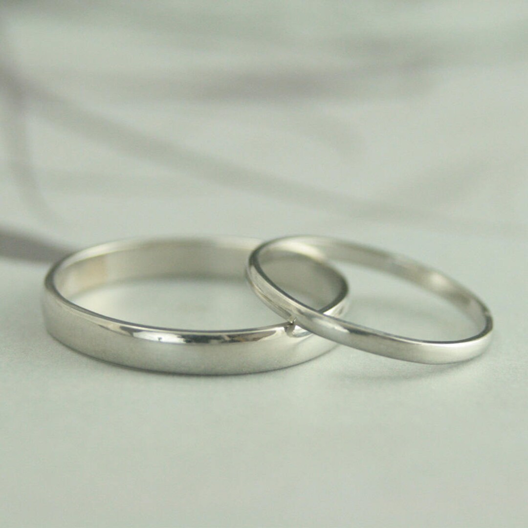Platinum Wedding Bands Platinum Wedding Set His and Hers Set Platinum ...