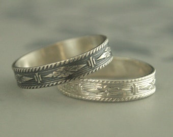 Tribal Wedding Band - Etsy