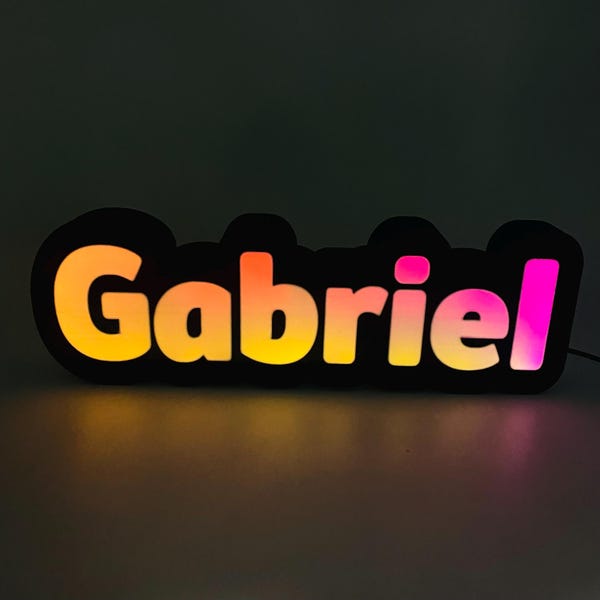 3d Printed Led Name - Etsy