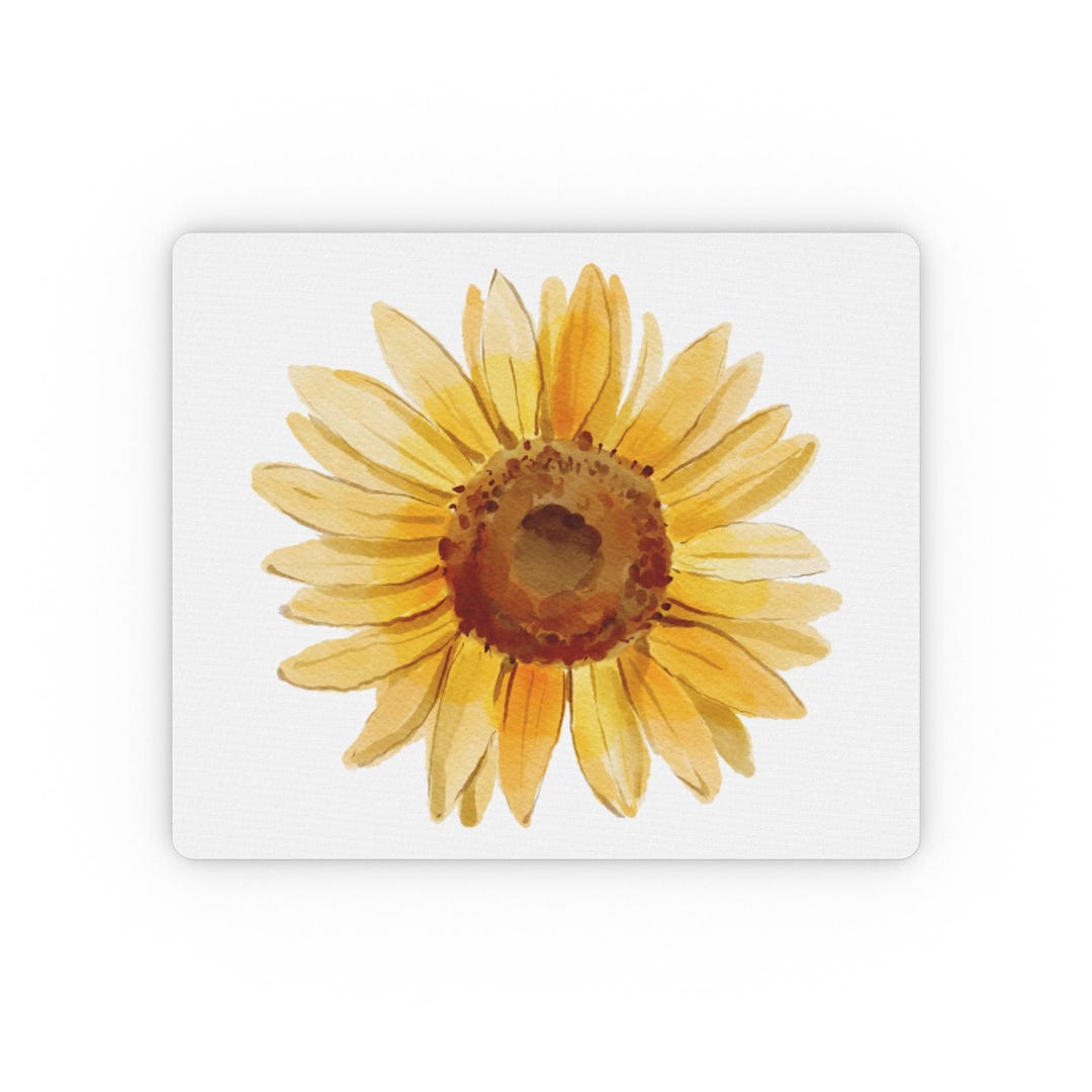 MOUSEPAD Watercolor Daise Flower, Floral Desk Decor, Office Accessories ...