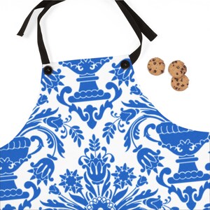 Blue Greek Roman Vase Style Kitchen Cooking Apron, Grandma, Mother's ...