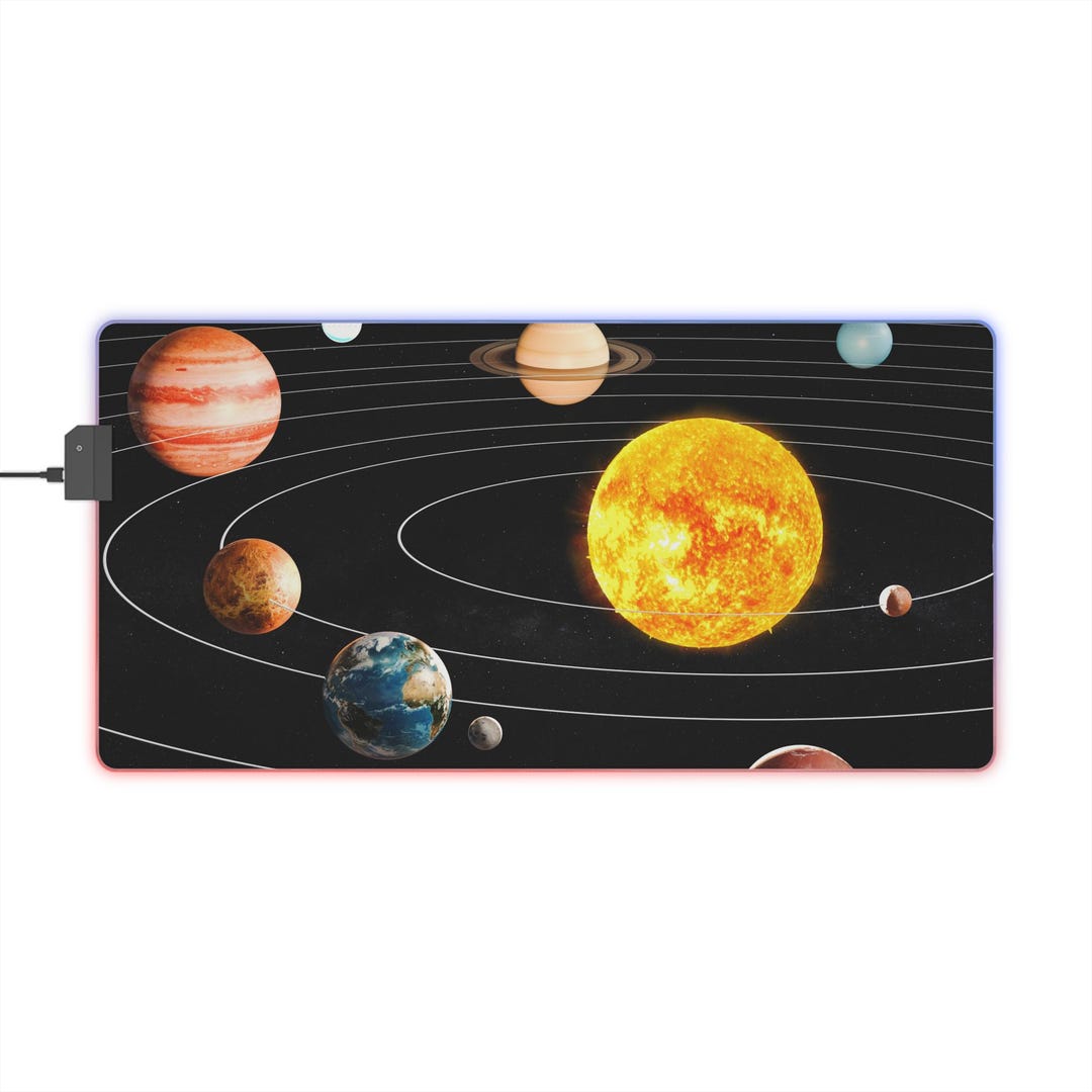 MOUSEPAD Planets Universe LED, Space Gaming Mouse Pad, Astronomy Desk ...