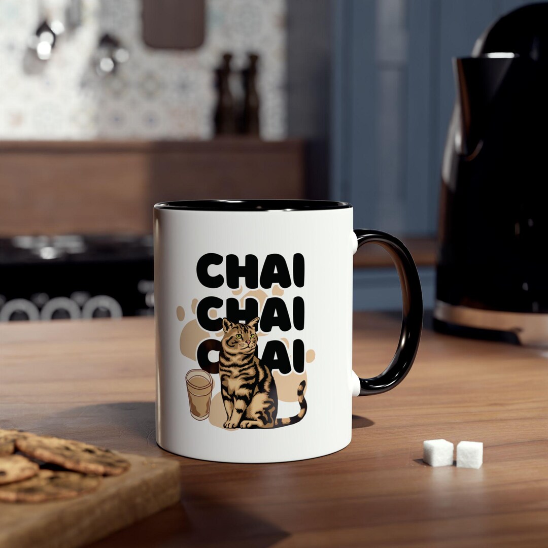 Cute Cat Chai Tea and Coffee Mug, Cat Coffee Mug, Perfect Karak Tea ...