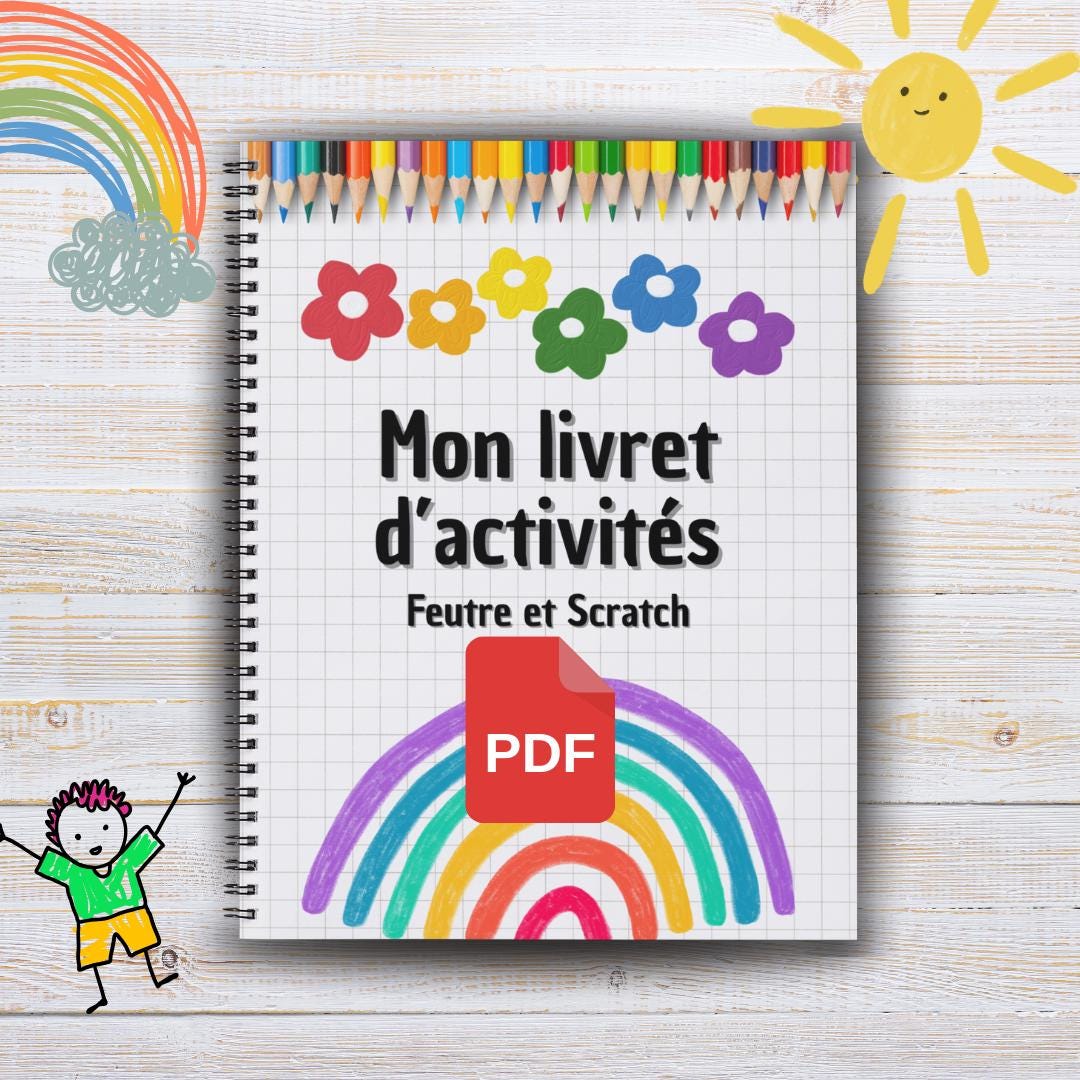 Mon livret d’activités feutre & scratch PDF, livret d'activités pour ...