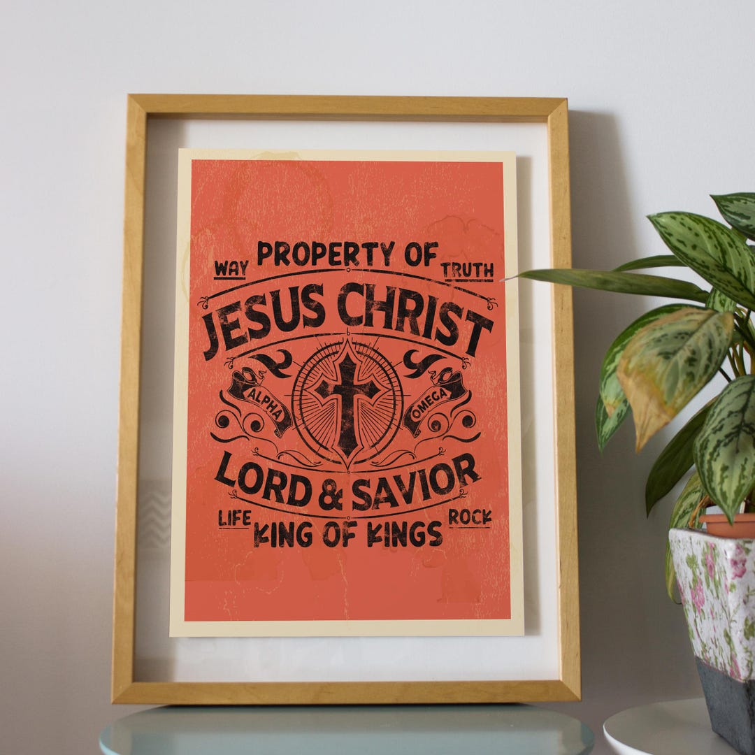 Property of Jesus Christ Lord and Savior King of King 3x4 Ratio Digital ...