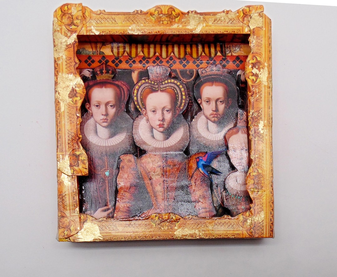 Whimsical Elizabethan Family Portrait in 3D Artisan Paper Art ...