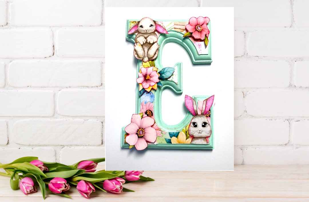 Alphabet Easter Nursery Wall Letter - Etsy