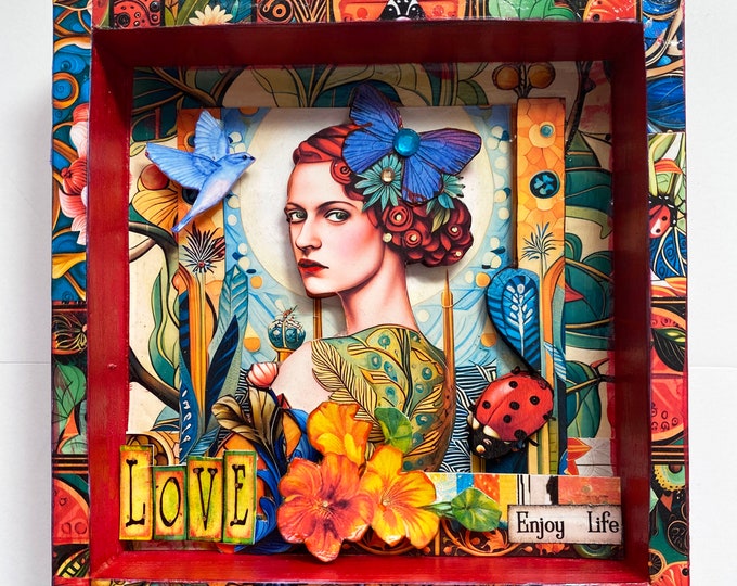 Art Deco Inspired Shadow Box 'love' - Etsy