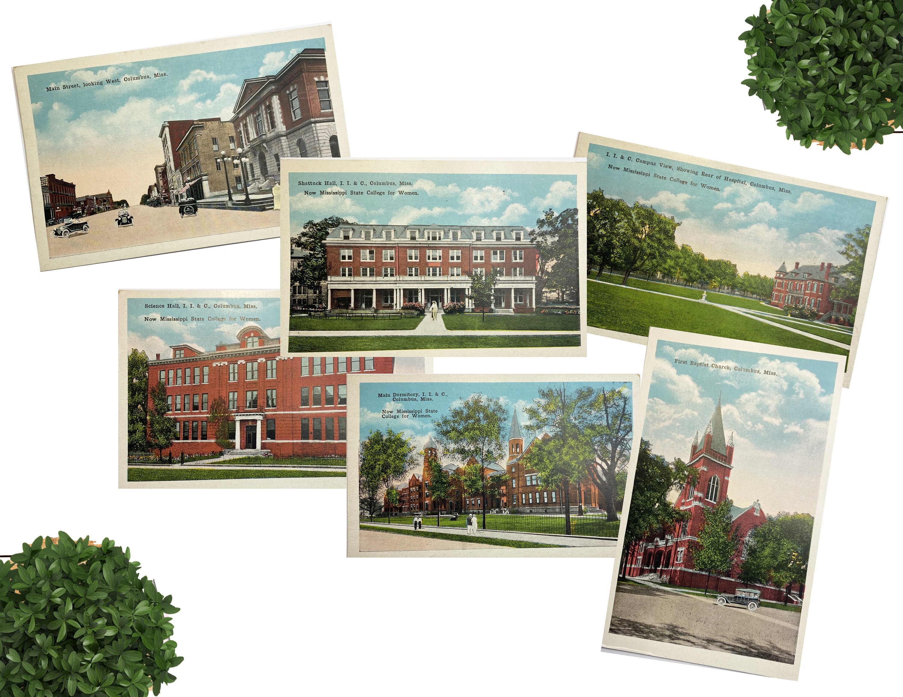 Vintage Post Cards, Set of 6 State Travel Post Cards, Columbus ...