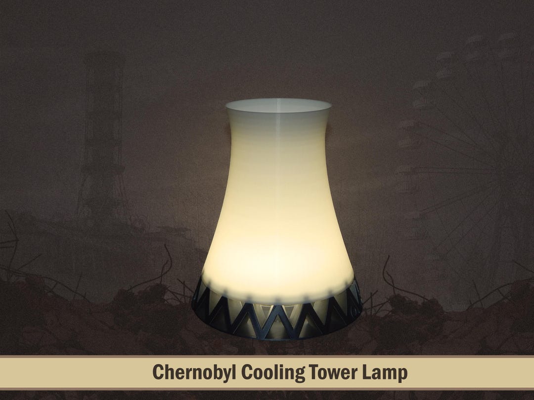 Chernobyl Cooling Tower Lamp - 3D Printed Nuclear Power Plant Lamp ...