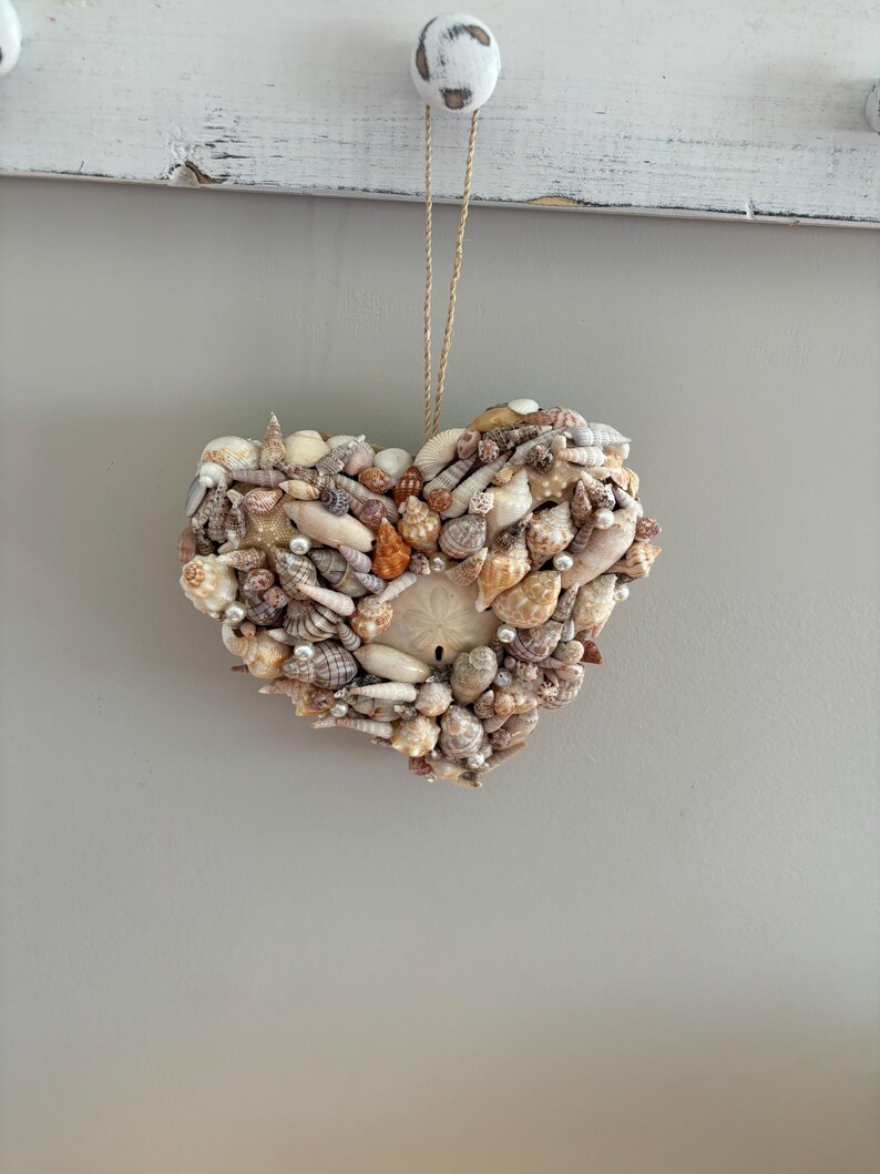 Hanging Heart Decorated With Shells, Sand Dollar and Starfish - Etsy