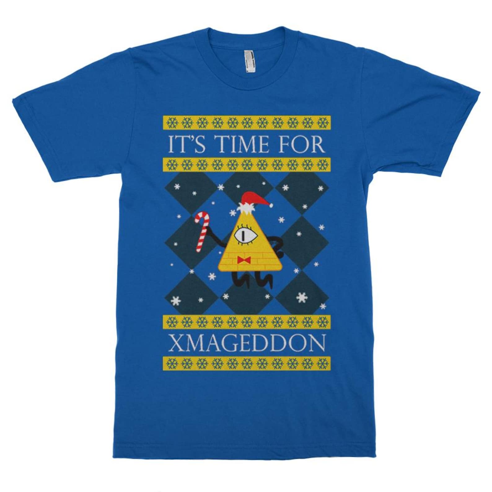 Gravity Falls Bill Cipher Christmas T-shirt, Cool X-mas Shirt, Men's ...