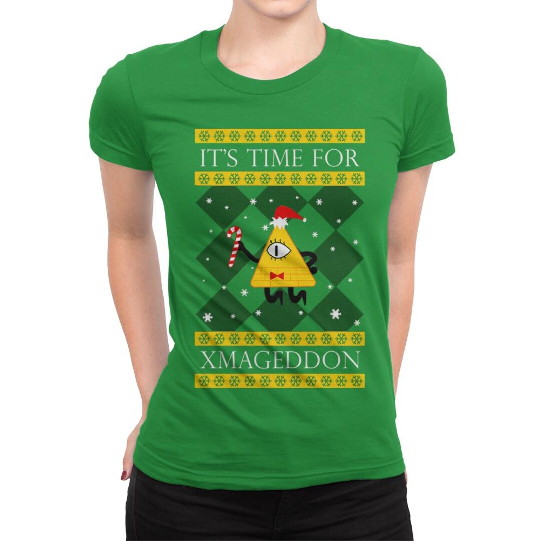 Gravity Falls Bill Cipher Christmas T-shirt, Cool X-mas Shirt, Men's ...