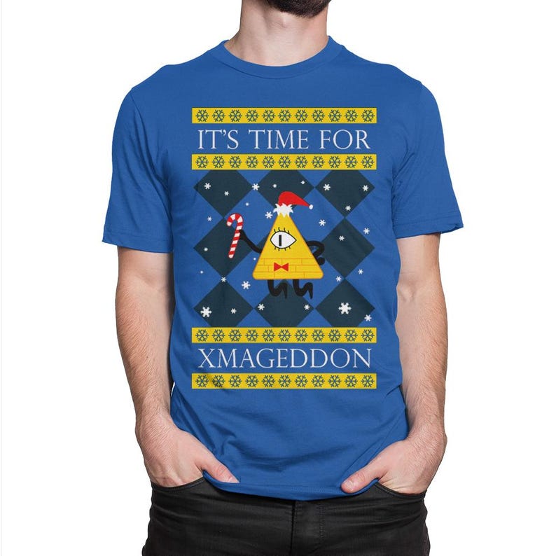 Gravity Falls Bill Cipher Christmas T-shirt, Cool X-mas Shirt, Men's ...